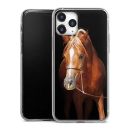 DeinDesign iPhone 11 Pro Handy Slim Case Silikon Handyh&uuml;lle transparent H&uuml;lle extra d&uuml;nn Horse Mare Hobby Silikon Slim Case