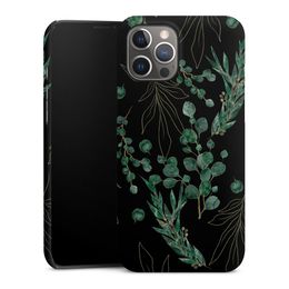DeinDesign iPhone 12 Pro Max Handy Premium Case Smartphone Handyh&uuml;lle Schutzh&uuml;lle matt Leaves Eukalyptus Nature Premium Case