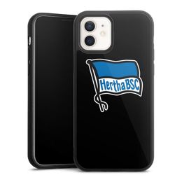 DeinDesign iPhone 12 Handy Gallery Case Handyh&uuml;lle 9H Geh&auml;rtetes Glas R&uuml;ckseite H&uuml;lle Official Licensed Product Logo Hertha Bsc Gallery Case