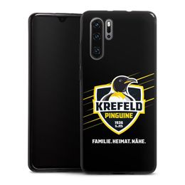 DeinDesign Huawei P30 Pro Handy Silikon H&uuml;lle Case schwarz Handyh&uuml;lle Sports Krefeld Pinguine Ice Hockey