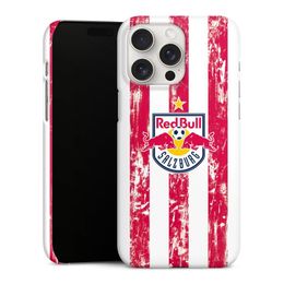 DeinDesign iPhone 15 Pro Max Handy Premium Case Smartphone Handyh&uuml;lle Schutzh&uuml;lle matt Stripes Fc Red Bull Salzburg Official Licensed Product Premium Case