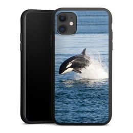 DeinDesign iPhone 11 Handy Premium Silikon H&uuml;lle Handyh&uuml;lle schwarz Case Orca Wale Ocean Silikon Premium Case
