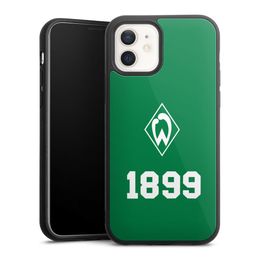 DeinDesign iPhone 12 Handy Gallery Case Handyh&uuml;lle 9H Geh&auml;rtetes Glas R&uuml;ckseite H&uuml;lle Statement Official Licensed Product Sv Werder Bremen Gallery Case