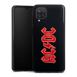 DeinDesign Galaxy A12 Handy Silikon H&uuml;lle Case schwarz Handyh&uuml;lle Official Licensed Product Acdc Logo