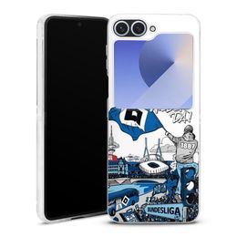 DeinDesign Galaxy Z Flip 7 FE Handy Hard Case Schutzh&uuml;lle transparent Smartphone Handy H&uuml;lle Ascent Official Licensed Product Hamburger Sv Hard Case