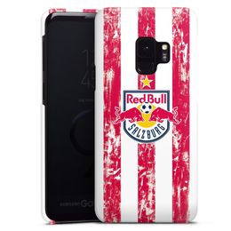 DeinDesign Galaxy S9 Handy Premium Case Smartphone Handyh&uuml;lle Schutzh&uuml;lle matt Stripes Fc Red Bull Salzburg Official Licensed Product Premium Case