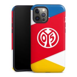 DeinDesign iPhone 12 Pro Max Handy Panzer Handyh&uuml;lle robuste Outdoor H&uuml;lle Schutzh&uuml;lle gl&auml;nzend Official Licensed Product Soccer 1. Fsv Mainz 05 E.V. Tough Case