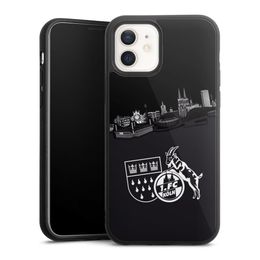 DeinDesign iPhone 12 Handy Gallery Case Handyh&uuml;lle 9H Geh&auml;rtetes Glas R&uuml;ckseite H&uuml;lle Skyline Official Licensed Product 1. Fc K&ouml;ln Gallery Case