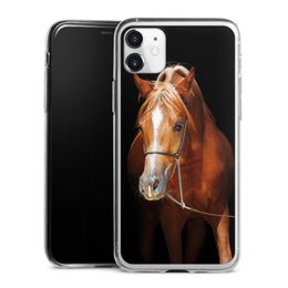 DeinDesign iPhone 11 Handy Slim Case Silikon Handyh&uuml;lle transparent H&uuml;lle extra d&uuml;nn Horse Mare Hobby Silikon Slim Case