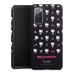 DeinDesign Galaxy S20 FE 5G Handy Panzer Handyh&uuml;lle robuste Outdoor H&uuml;lle Schutzh&uuml;lle gl&auml;nzend Kindheit Merchandise Hello Kitty Tough Case