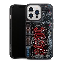 DeinDesign iPhone 13 Pro Handy Premium Silikon H&uuml;lle Handyh&uuml;lle schwarz Case Merchandise Acdc Official Licensed Product Silikon Premium Case