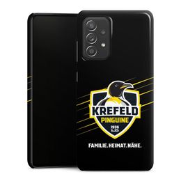 DeinDesign Galaxy A52s 5G Handy Premium Case Smartphone Handyh&uuml;lle Schutzh&uuml;lle gl&auml;nzend Sports Krefeld Pinguine Ice Hockey Premium Case