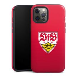 DeinDesign iPhone 12 Pro Max Handy Panzer Handyh&uuml;lle robuste Outdoor H&uuml;lle Schutzh&uuml;lle gl&auml;nzend Logo Official Licensed Product Vfb Stuttgart Tough Case