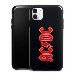DeinDesign iPhone 11 Handy Silikon H&uuml;lle Case schwarz Handyh&uuml;lle Official Licensed Product Acdc Logo