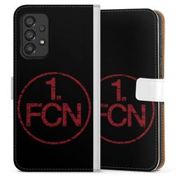 DeinDesign Galaxy A33 5G Handy Klapph&uuml;lle Handyh&uuml;lle aus Kunst Leder wei&szlig; Flip Case Merchandise Sideflip mit Lasche