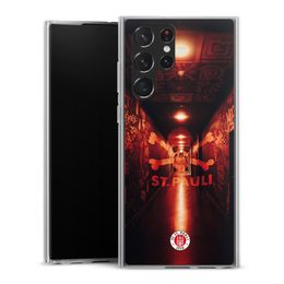 DeinDesign Galaxy S22 Ultra Handy Silikon H&uuml;lle Case transparent Handyh&uuml;lle Fc St. Pauli Official Licensed Product Silikon Case