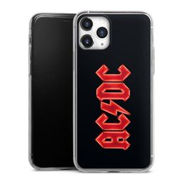 DeinDesign iPhone 11 Pro Handy Slim Case Silikon Handyh&uuml;lle transparent H&uuml;lle extra d&uuml;nn Official Licensed Product Acdc Logo Silikon Slim Case