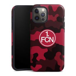 DeinDesign iPhone 12 Pro Max Handy Panzer Handyh&uuml;lle robuste Outdoor H&uuml;lle Schutzh&uuml;lle gl&auml;nzend Logo 1. Fcn 1. Fc N&uuml;rnberg Tough Case