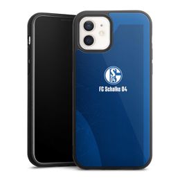 DeinDesign iPhone 12 Handy Gallery Case Handyh&uuml;lle 9H Geh&auml;rtetes Glas R&uuml;ckseite H&uuml;lle Official Licensed Product Bundesliga Fc Schalke 04 Gallery Case