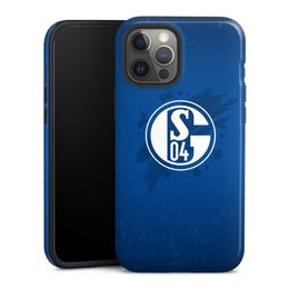 DeinDesign iPhone 12 Pro Max Handy Panzer Handyh&uuml;lle robuste Outdoor H&uuml;lle Schutzh&uuml;lle gl&auml;nzend Official Licensed Product Fc Schalke 04 Schalke 04 Tough Case