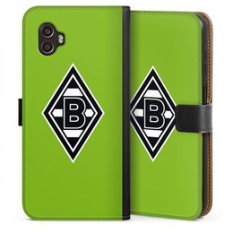 DeinDesign Galaxy XCover 6 Pro Handy Klapph&uuml;lle Handyh&uuml;lle aus Kunst Leder schwarz Flip Case Borussia M&ouml;nchengladbach Soccer Gladbach Sideflip mit langer Lasche