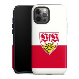 DeinDesign iPhone 12 Pro Max Handy Panzer Handyh&uuml;lle robuste Outdoor H&uuml;lle Schutzh&uuml;lle gl&auml;nzend Logo Official Licensed Product Vfb Stuttgart Tough Case