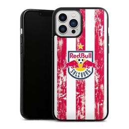 DeinDesign iPhone 13 Pro Max Handy Silikon H&uuml;lle Case schwarz Handyh&uuml;lle Stripes Fc Red Bull Salzburg Official Licensed Product