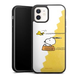 DeinDesign iPhone 12 Handy Gallery Case Handyh&uuml;lle 9H Geh&auml;rtetes Glas R&uuml;ckseite H&uuml;lle Snoopy Peanuts Children Gallery Case