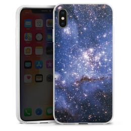 DeinDesign iPhone Xs Max Handy Silikon H&uuml;lle Case transparent Handyh&uuml;lle Galaxy Weltall Weltraum Silikon Case