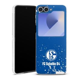 DeinDesign Galaxy Z Flip 7 FE Handy Hard Case Schutzh&uuml;lle transparent Smartphone Handy H&uuml;lle Logo Fc Schalke 04 S04 Hard Case