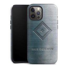 DeinDesign iPhone 12 Pro Max Handy Panzer Handyh&uuml;lle robuste Outdoor H&uuml;lle Schutzh&uuml;lle gl&auml;nzend Metallic Look Hsv Hamburger Sv Tough Case
