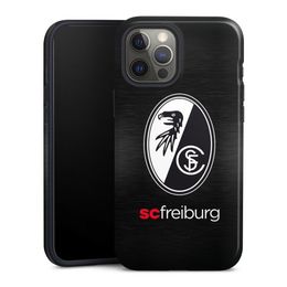DeinDesign iPhone 12 Pro Max Handy Panzer Handyh&uuml;lle robuste Outdoor H&uuml;lle Schutzh&uuml;lle gl&auml;nzend Scratch Official Licensed Product Sc Freiburg Tough Case