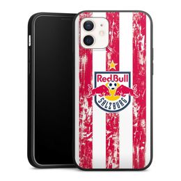 DeinDesign iPhone 12 Handy Premium Silikon H&uuml;lle Handyh&uuml;lle schwarz Case Stripes Fc Red Bull Salzburg Official Licensed Product Silikon Premium Case