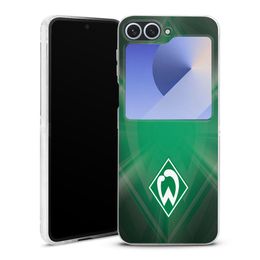 DeinDesign Galaxy Z Flip 6 Handy Hard Case Schutzh&uuml;lle transparent Smartphone Handy H&uuml;lle Coat Of Arms Official Licensed Product Sv Werder Bremen Hard Case