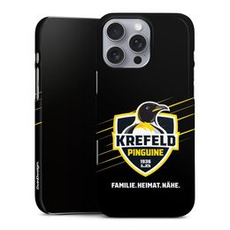 DeinDesign iPhone 16 Pro Max Handy Premium Case Smartphone Handyh&uuml;lle Schutzh&uuml;lle gl&auml;nzend Sports Krefeld Pinguine Ice Hockey Premium Case