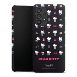 DeinDesign Galaxy A53 5G Handy Premium Case Smartphone Handyh&uuml;lle Schutzh&uuml;lle gl&auml;nzend Merchandise Kindheit Hello Kitty Premium Case