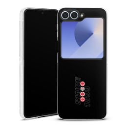 DeinDesign Galaxy Z Flip 6 Handy Hard Case Schutzh&uuml;lle transparent Smartphone Handy H&uuml;lle Eagle Eintracht Frankfurt Logo Hard Case