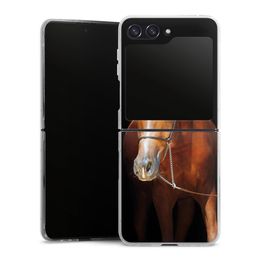DeinDesign Galaxy Z Flip 5 Handy Hard Case Schutzh&uuml;lle transparent Smartphone Handy H&uuml;lle Horse Hobby Mare Hard Case