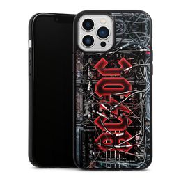 DeinDesign iPhone 13 Pro Max Handy Silikon H&uuml;lle Case schwarz Handyh&uuml;lle Merchandise Acdc Official Licensed Product