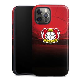 DeinDesign iPhone 12 Pro Max Handy Panzer Handyh&uuml;lle robuste Outdoor H&uuml;lle Schutzh&uuml;lle gl&auml;nzend Official Licensed Product Stadium Bayer 04 Leverkusen Tough Case