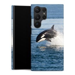 DeinDesign Galaxy S23 Ultra Handy Premium Case Smartphone Handyh&uuml;lle Schutzh&uuml;lle matt Orca Ocean Wale Premium Case
