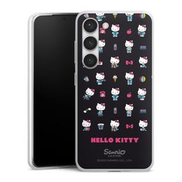 DeinDesign Galaxy S23 Handy Slim Case Silikon Handyh&uuml;lle transparent H&uuml;lle extra d&uuml;nn Hello Kitty Merchandise Kindheit Silikon Slim Case