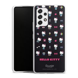 DeinDesign Galaxy A53 5G Handy Silikon H&uuml;lle Case wei&szlig; Handyh&uuml;lle Kindheit Merchandise Hello Kitty Silikon Case