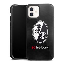 DeinDesign iPhone 12 Handy Gallery Case Handyh&uuml;lle 9H Geh&auml;rtetes Glas R&uuml;ckseite H&uuml;lle Scratch Official Licensed Product Sc Freiburg Gallery Case