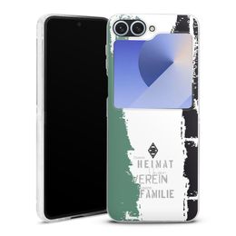 DeinDesign Galaxy Z Flip 6 Handy Hard Case Schutzh&uuml;lle transparent Smartphone Handy H&uuml;lle Borussia M&ouml;nchengladbach Statement Official Licensed Product Hard Case