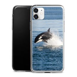 DeinDesign iPhone 11 Handy Slim Case Silikon Handyh&uuml;lle transparent H&uuml;lle extra d&uuml;nn Orca Wale Ocean Silikon Slim Case