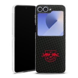 DeinDesign Galaxy Z Flip 6 Handy Hard Case Schutzh&uuml;lle transparent Smartphone Handy H&uuml;lle Official Licensed Product Carbon Rb Leipzig Hard Case