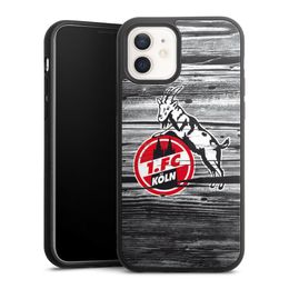 DeinDesign iPhone 12 Handy Gallery Case Handyh&uuml;lle 9H Geh&auml;rtetes Glas R&uuml;ckseite H&uuml;lle 1. Fc K&ouml;ln Wooden Look Official Licensed Product Gallery Case