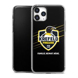 DeinDesign iPhone 11 Pro Handy Slim Case Silikon Handyh&uuml;lle transparent H&uuml;lle extra d&uuml;nn Sports Krefeld Pinguine Ice Hockey Silikon Slim Case