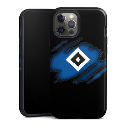 DeinDesign iPhone 12 Pro Max Handy Panzer Handyh&uuml;lle robuste Outdoor H&uuml;lle Schutzh&uuml;lle gl&auml;nzend Official Licensed Product Hsv Hamburger Sv Tough Case